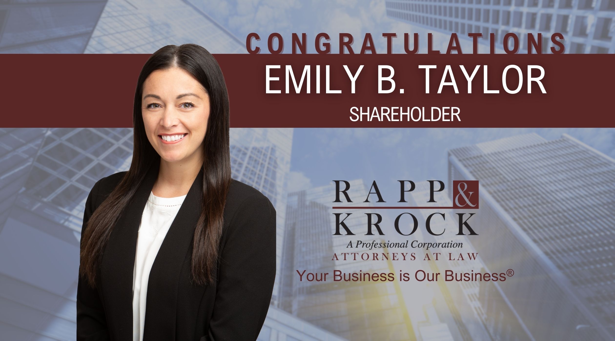Emily B. Taylor Elected to Shareholder